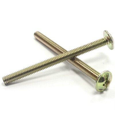 M4 / 4mm DOOR HANDLE SCREWS KITCHEN DOOR / DRAWER KNOB YELLOW ZINC 9mm ...