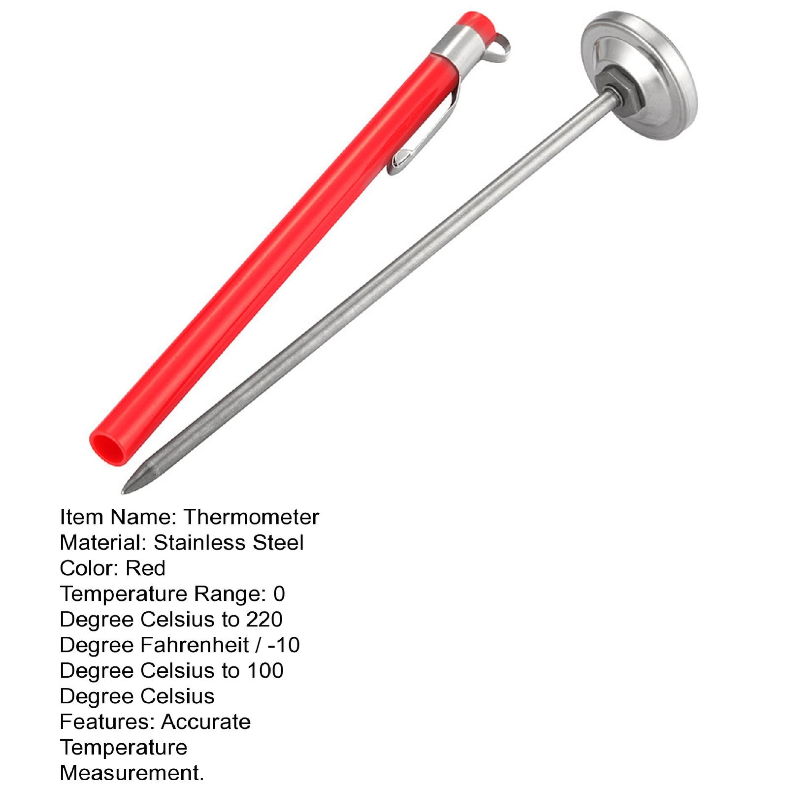 Temperature Tester Probe-type Test Milk Food Oil Temperature Meter Anti ...
