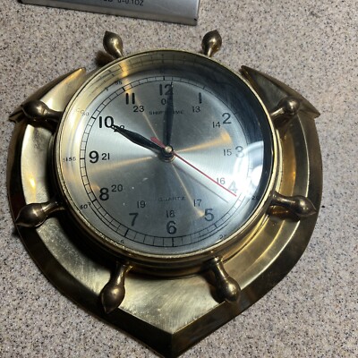 Clocks - Brass Ship's Wheel Clock