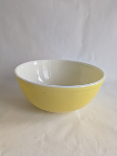 Vintage Pyrex Mixing Bowl Primary Colors Yellow Large 4 Qt Glass ...