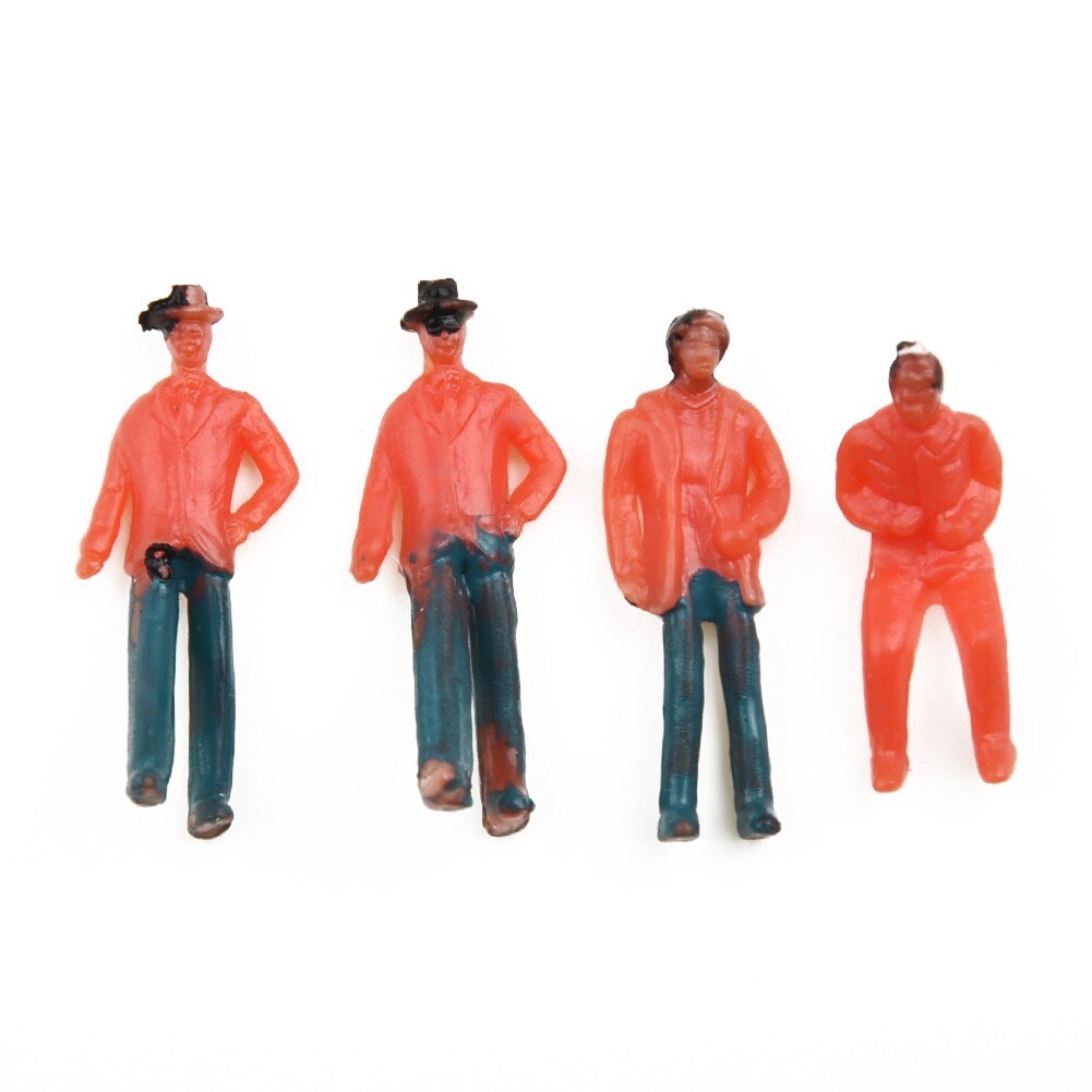 25/100pc 1:75 Painted Model Train People Figures For Railway Scenery ...
