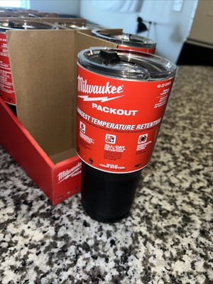 Milwaukee PACKOUT 30oz Black Insulated Tumbler Coffee Mug Cup New NWT ...