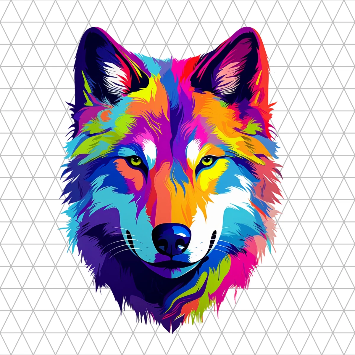 Abstract Wolf Art