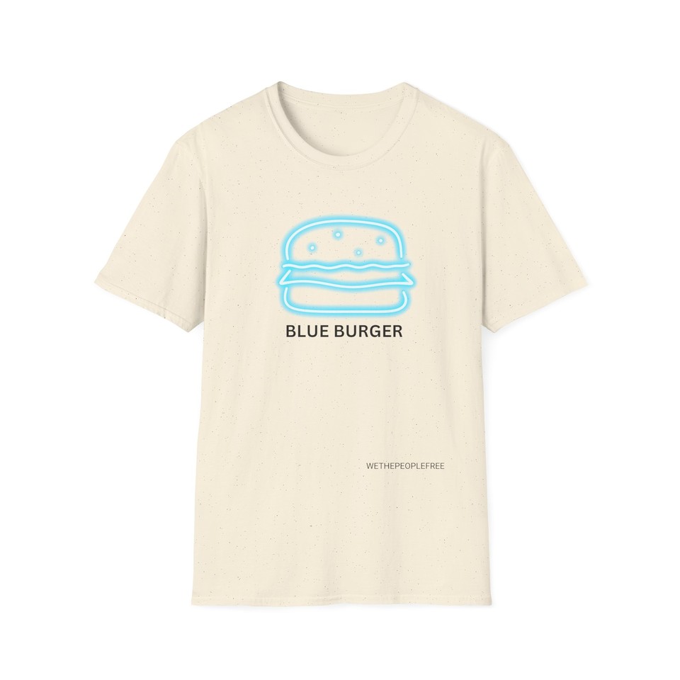 Blue burger T-Shirt burget tshirt neon tshirt blue neon sci-fi tshirt ...