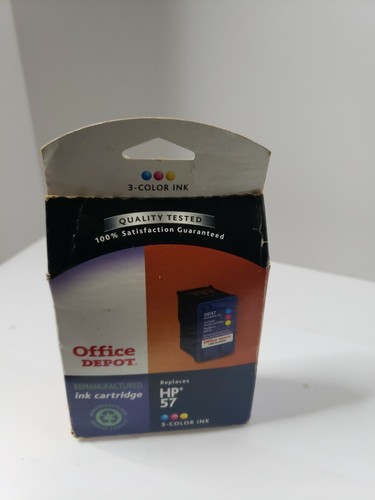 New Remanufactured Office Depot sealed HP 57 Printer Ink Cartridge Tri ...