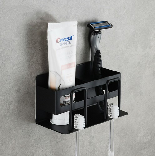 Toothbrush Holder Stainless Steel Toothpaste Rack Bathroom Household ...