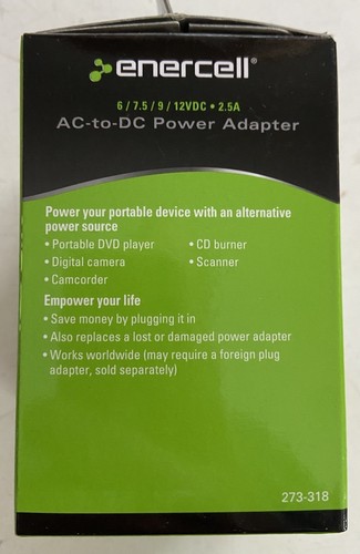 Enercell ac to dc power adapter 6/7.5/9/12VDC-2.5A. SEE DESCRIPTIION | eBay