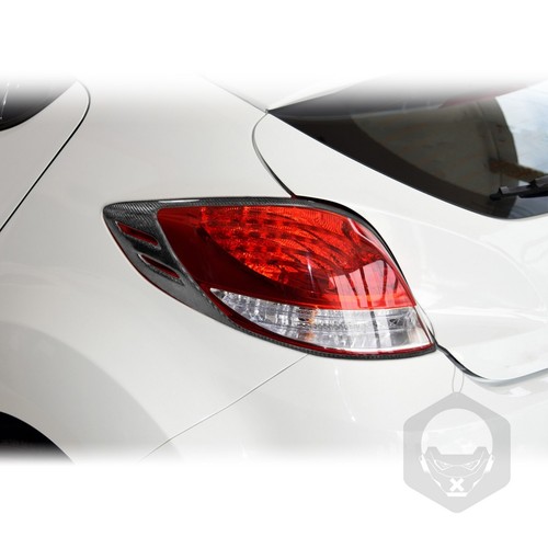 For Hyundai Veloster 2011-2017 Dry Carbon Fiber Rear Tail Light Lamp ...