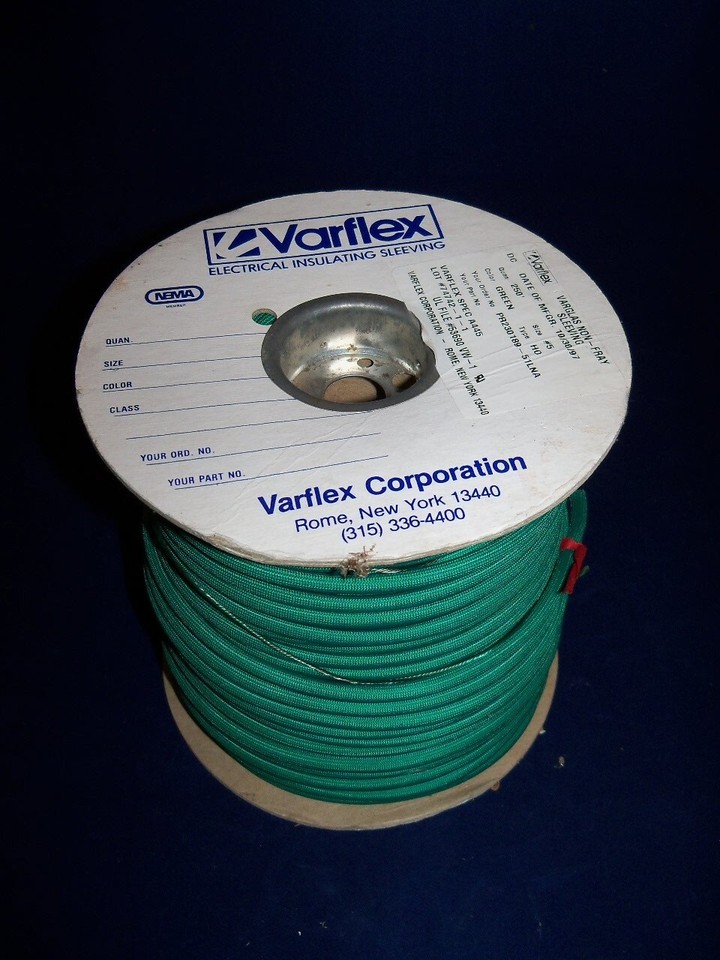 Varflex non fray wire sleeving - Green - Size 5 approx 200' | eBay