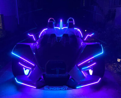 4FT 12PCS CHASING Flow LED Polaris Slingshots Underglow HoodLights LEDs ...