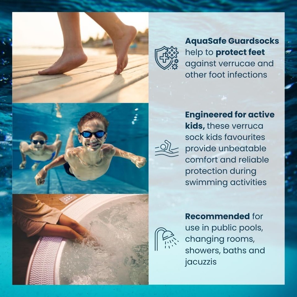Aquasafe Guardsocks Verruca Socks For Kids Swimming | Waterproof Kids ...