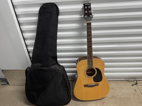 Mitchell Acoustic 6 String Guitar W/ Hard Case Model # MD100 Full Body ...