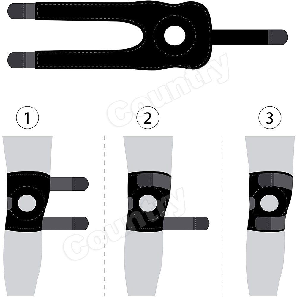 Knee Arthritis Support Brace Guard Stabilizer Strap Wrap Open ...