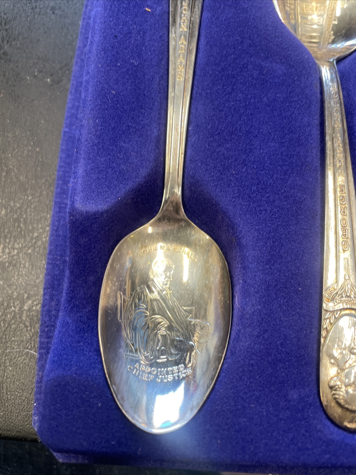 WM Rogers President George Washington Silverplated Spoon Set Jefferson ...