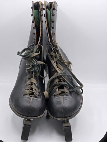 Vintage Canadian Steel Black Insulated Men's Ice Skates Size 9 | eBay