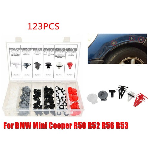 123x Wheel Arch Trim Retainer Fastener Clips For BMW Mini Cooper R50 ...