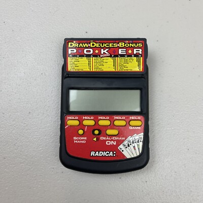 Radica Draw-Deuces-Bonus Poker Electronic Hand Held Game Model 2801 | eBay