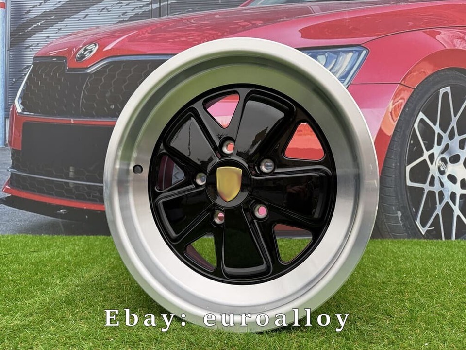 4 x 16" 5x130 Fuchs Style Black Wheels: Fits For Porsche 911 944 928 ...