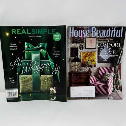 Real Simple & House Beautiful Magazine December 2024 Christmas Holiday ...