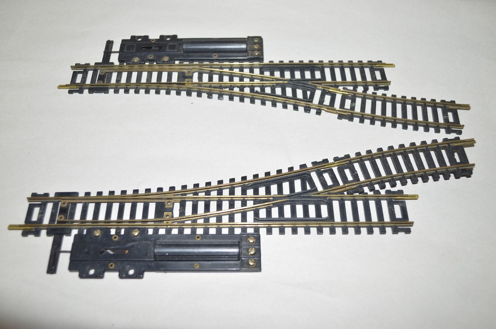 HO scale track Life-Like code 100 brass remote switch turnouts lot set ...