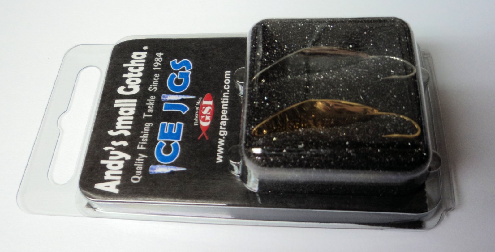 Andy's Small Gotcha Ice Jigs, TWO Packs (2 per pk), #2 Willow, #8 Hook ...