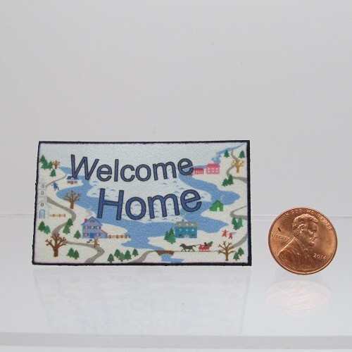 Dollhouse Miniature Welcome Home Winter Town Door Mat HW475AJ | eBay