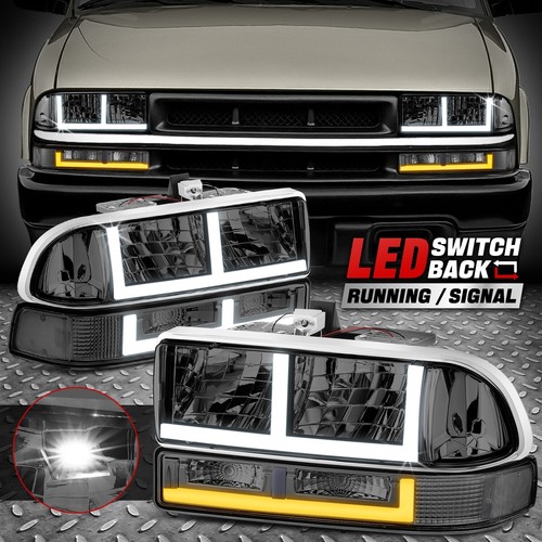 [Switchback F-LED DRL Signal] For 98-04 Chevy Blazer S10 Headlights ...