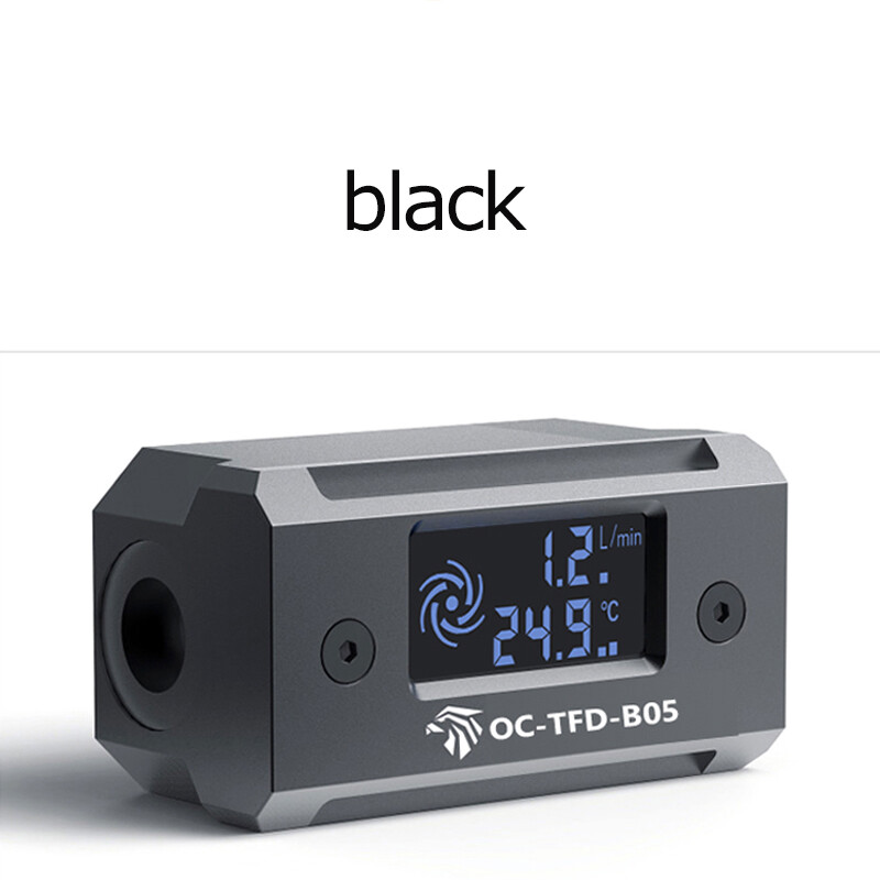 Digital Monitor Flow Meter Thermometer For DIY Water Cooling System ...