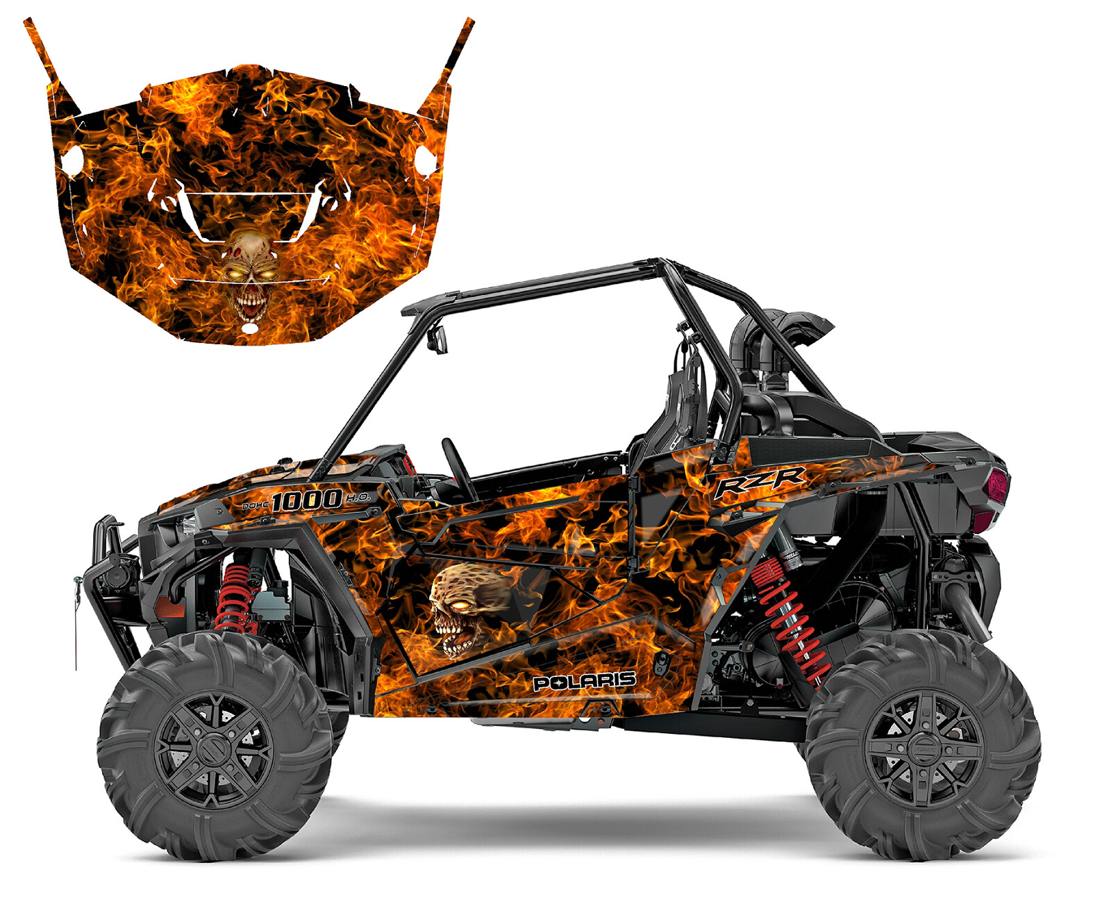 Polaris RZR 1000 1000XP Graphic Wrap kit with UTV Giant doors #9500N ...