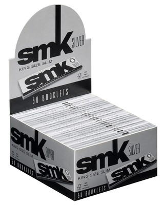 SMK Silver King Size Slim Rolling Papers (1 Booklet - 50 Booklets ...