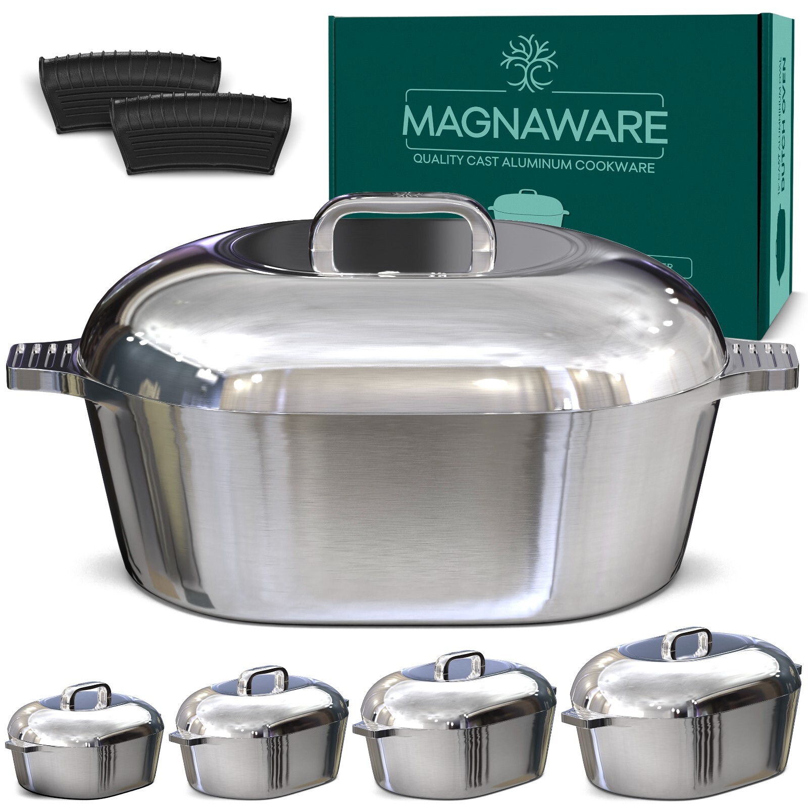 MAGNAWARE Quality Cast Aluminum Oval Dutch Oven - 10 QT 15" *Like ...