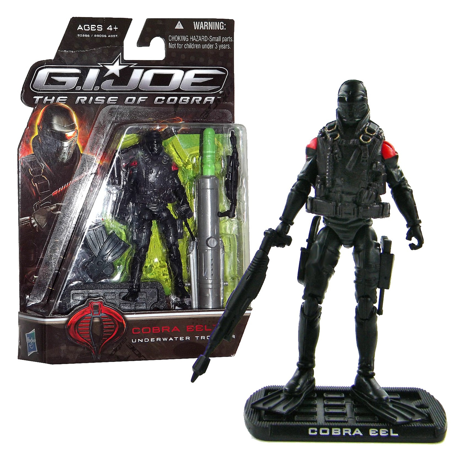 G.i. Joe Cobra Rise of Movie Hasbro 2009 Underwater Trooper Eel 4 Inch ...