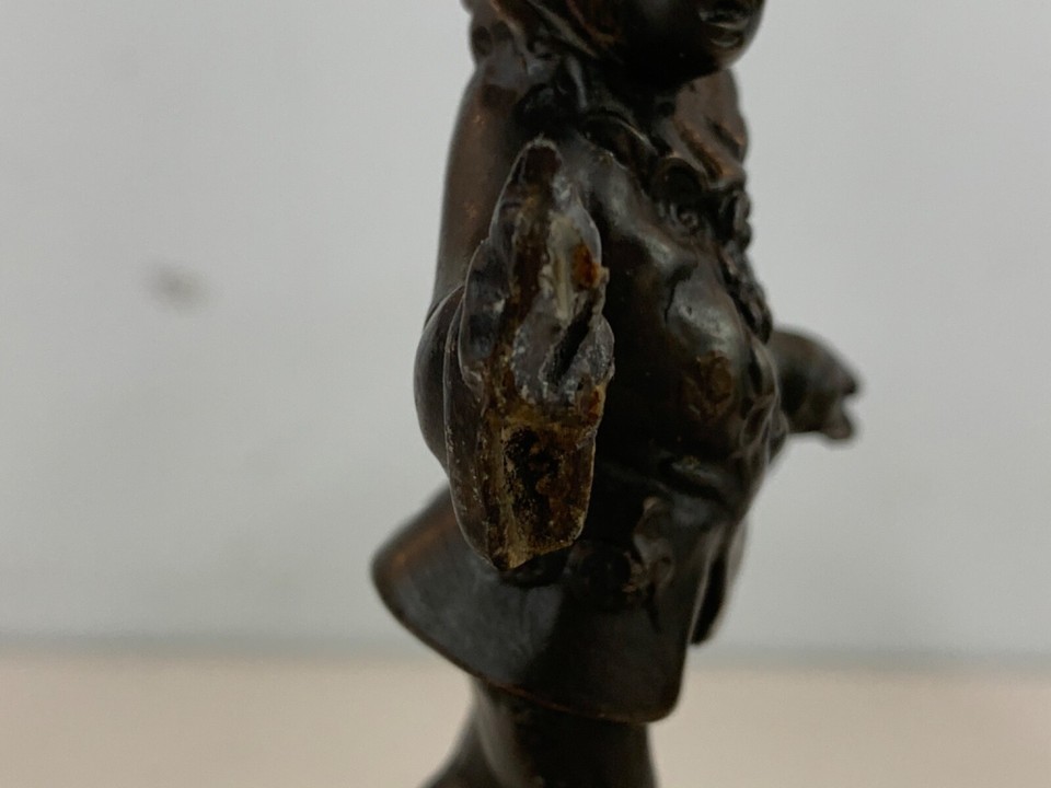 Vtg Possibly Ant Art Deco Metal Jester Walking on Horse Figurine on ...