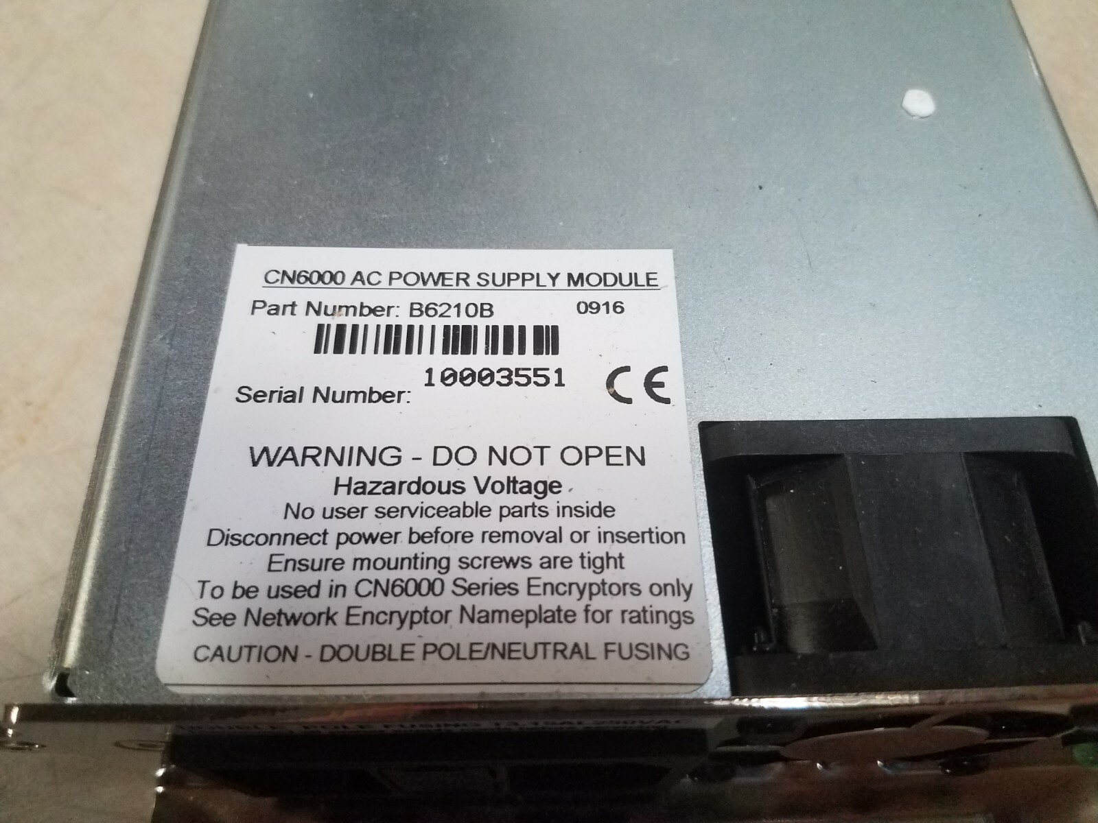 CN6000 AC POWER SUPPLY MODULE B6210B 0916 as is untested | eBay