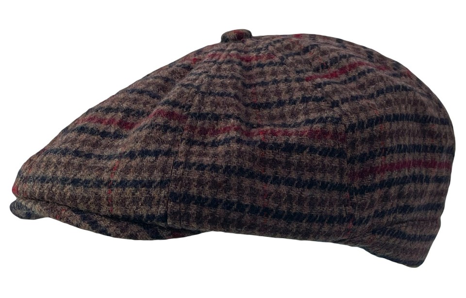 8 Panel Baker Boy Newsboy Tweed Check Panel Gatsby Ivy Flat Cap Hat | eBay