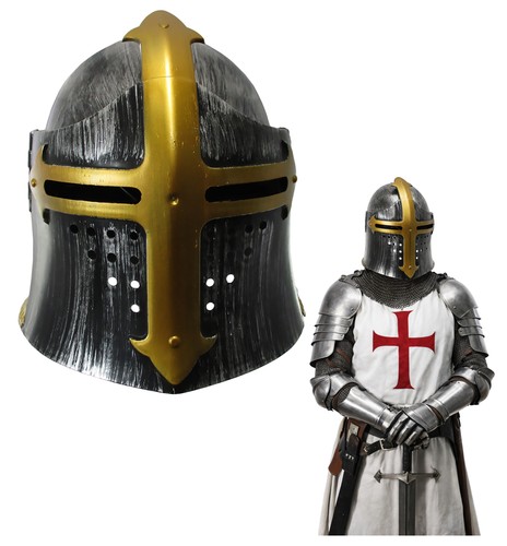 Adult Child Medieval Jousting Templar Knight Crusader Helmet Armor Mask ...