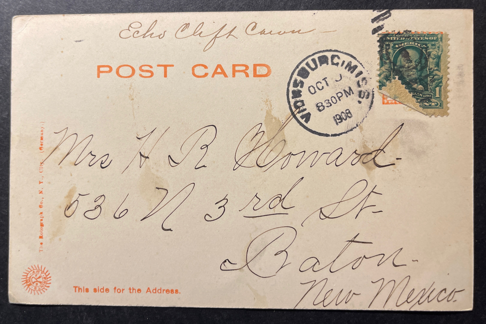 Drive in National Military Cemetery Vicksburg Mississippi printed 1908 ...