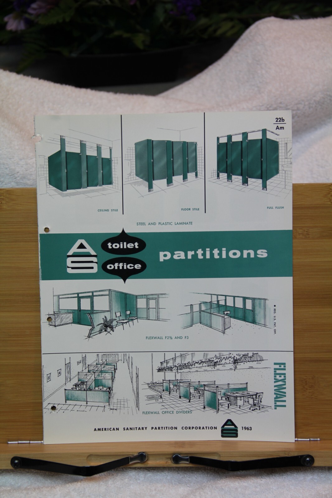 American Sanitary Partition Corp Brochure 1963 16pp TOILET Office ...