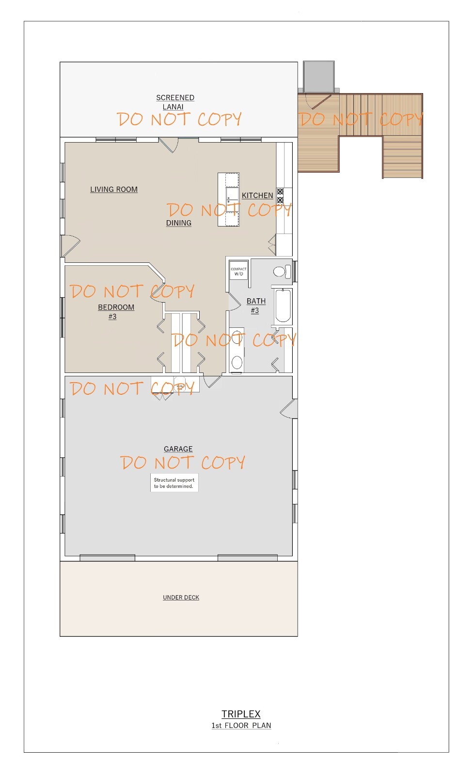 3-STORY TRIPLEX HOUSE PLANS- 3,840 sq. ft. - AVAILABLE IN MULTPLE FILE ...