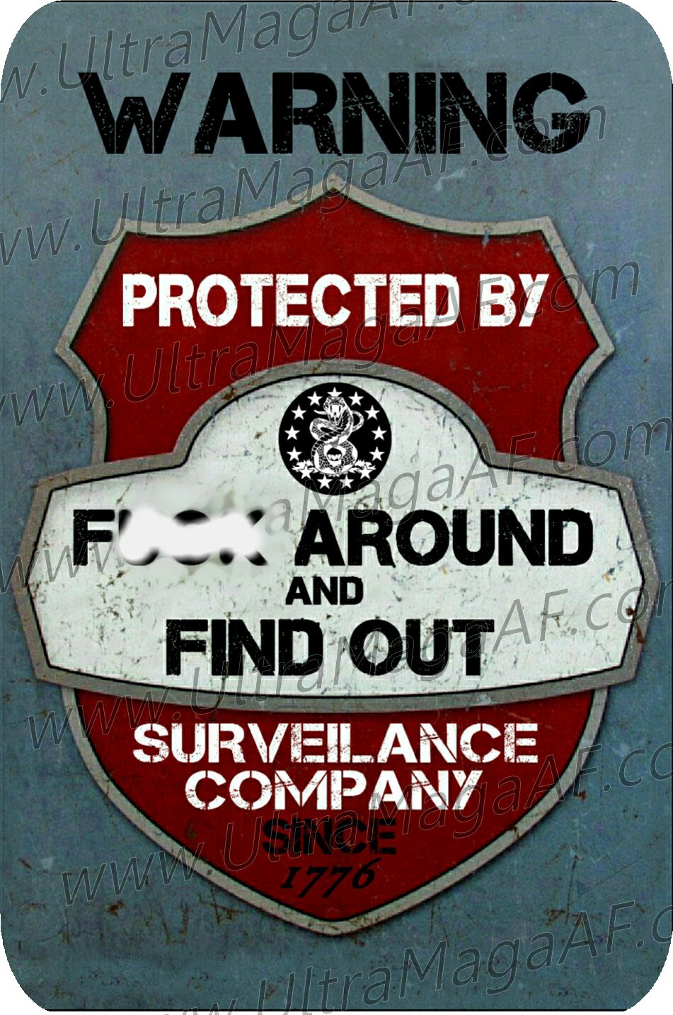 WARNING Protected by F*** AROUND and FIND OUT Surveillance Since 1776 ...