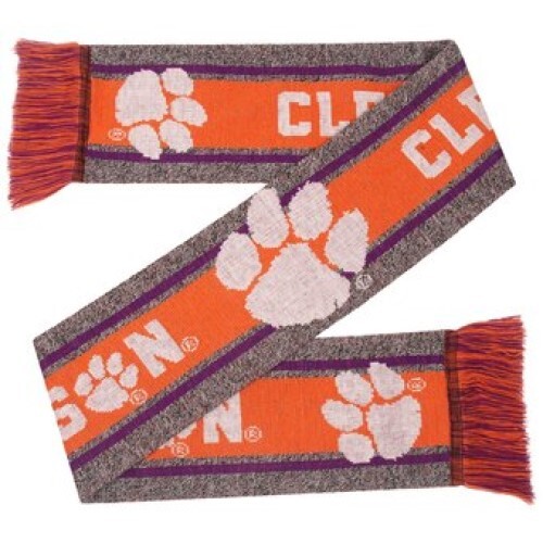 FOCO NCAA Clemson Tigers Gray Big Logo Scarf | eBay