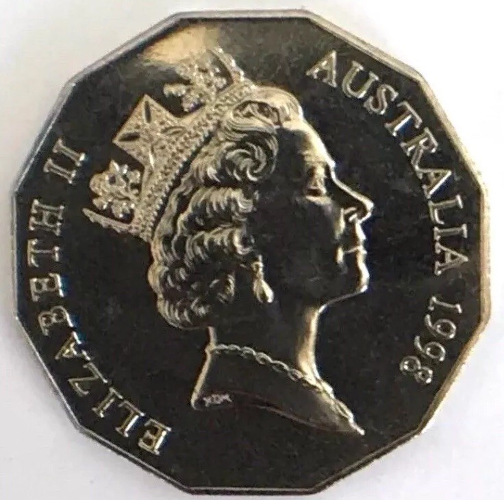 🇦🇺Highly Collectable 1998 Australian 50 Cent aUNC Coin - Australia ☄️ ...