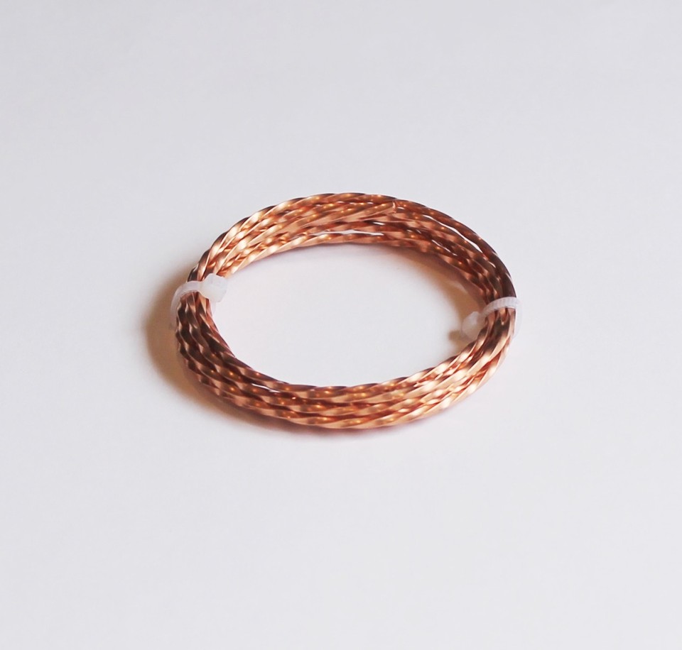 Copper Square Twisted Fancy Wire - Choose Gauge & length ( See ...