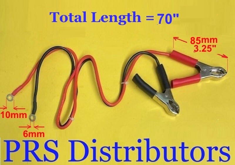 Alligator clips to Ring Terminals Car Cable Jumper battery Cable with ...