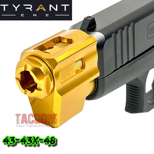 Tyrant Designs T-Comp Compensator for 9mm GL0CK 43 43X 48 GOLD Body ...