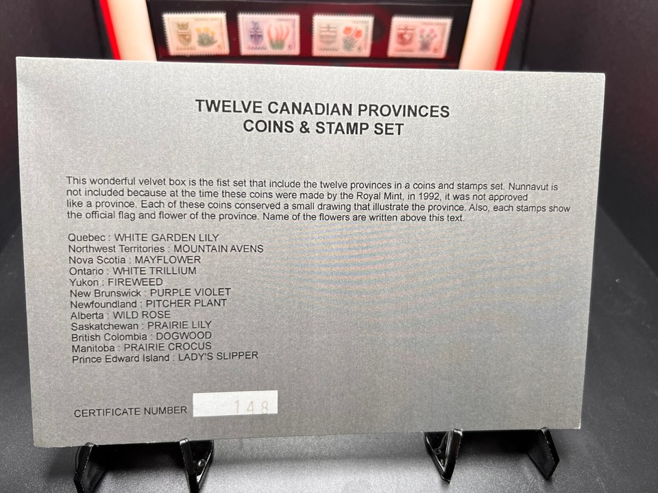 1992 Canada Provincial Coin and Stamp Set with COA | eBay