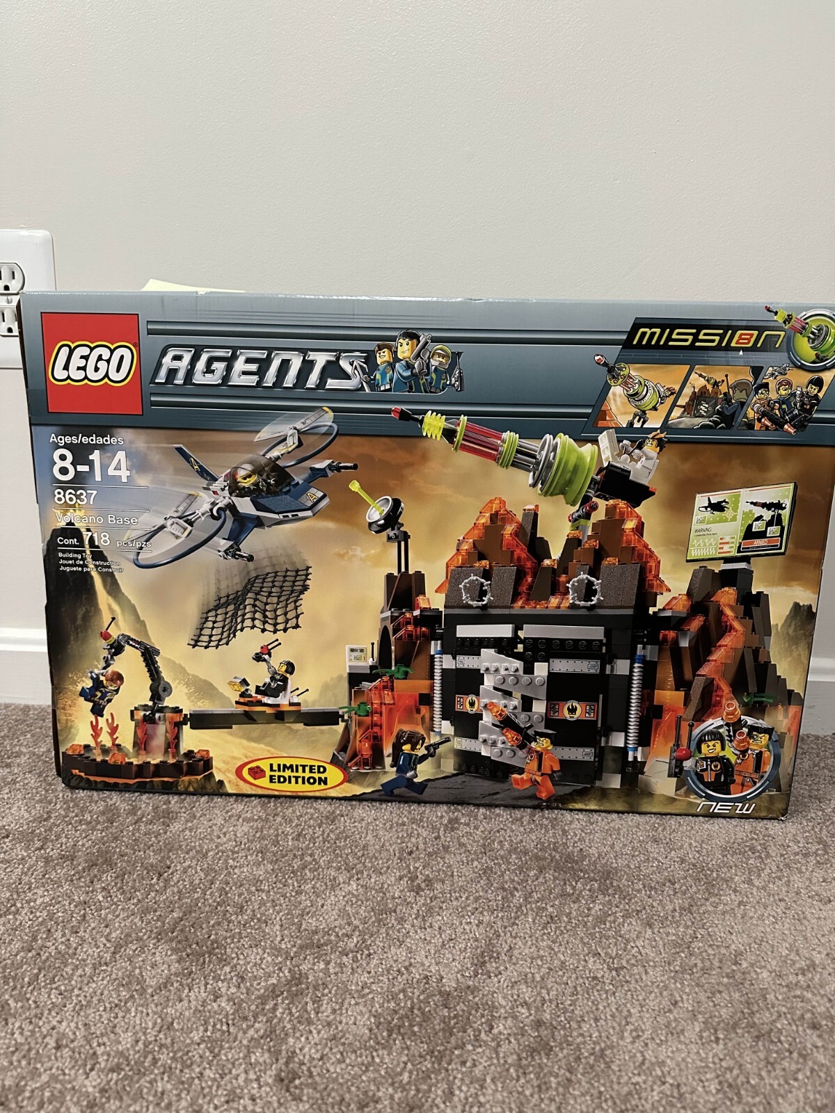 LEGO Agents: Volcano Base (8637) RARE EXCELLENT CONDITION! NEW SEALED ...