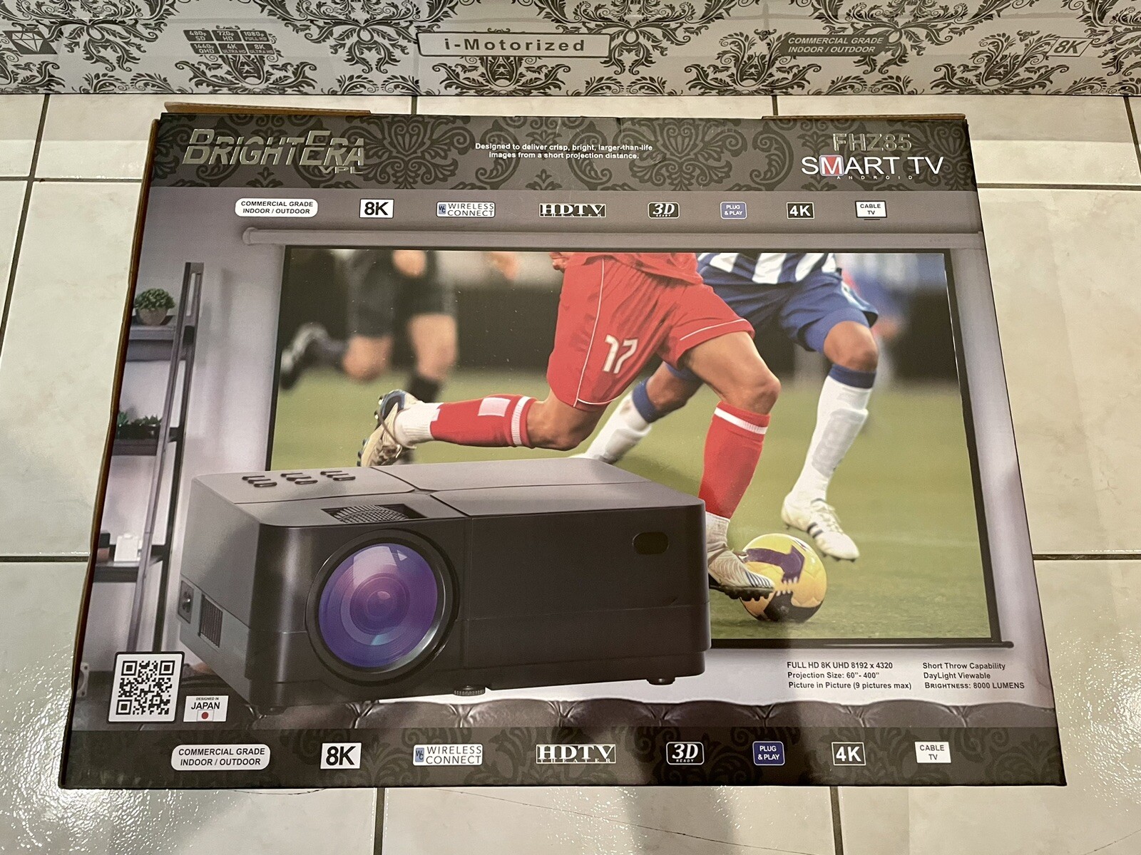 BrightEra VPL FHZ85 Smart TV Projector & BrightEra 100-8K Projector ...