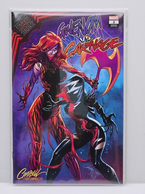 Gwenom Vs. Carnage #2 Cover A King In Black J.Scott Campbell Excl ...