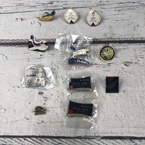 Lot Of 11 Vintage Collectible Delta Air Lines Lapel Pins Wing | eBay